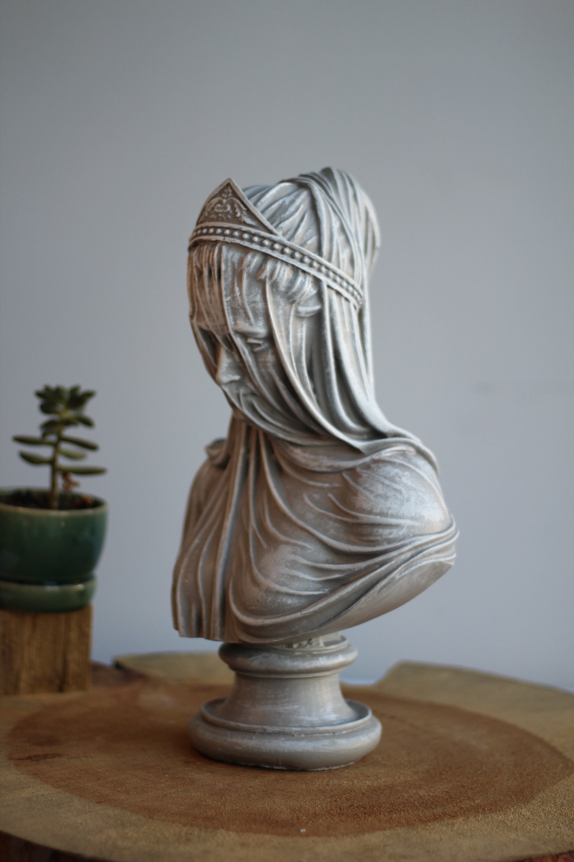 The Veiled Lady Statue the Veiled Virgin Large Sculpture - Etsy