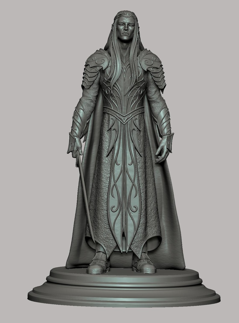 Elven King Inspired Statue / Thranduil Fan-made Figure / Hand-painted ...