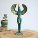 Handmade Egyptian Goddess Isis Statue, Green Resin Decor (34 Cm) - Etsy