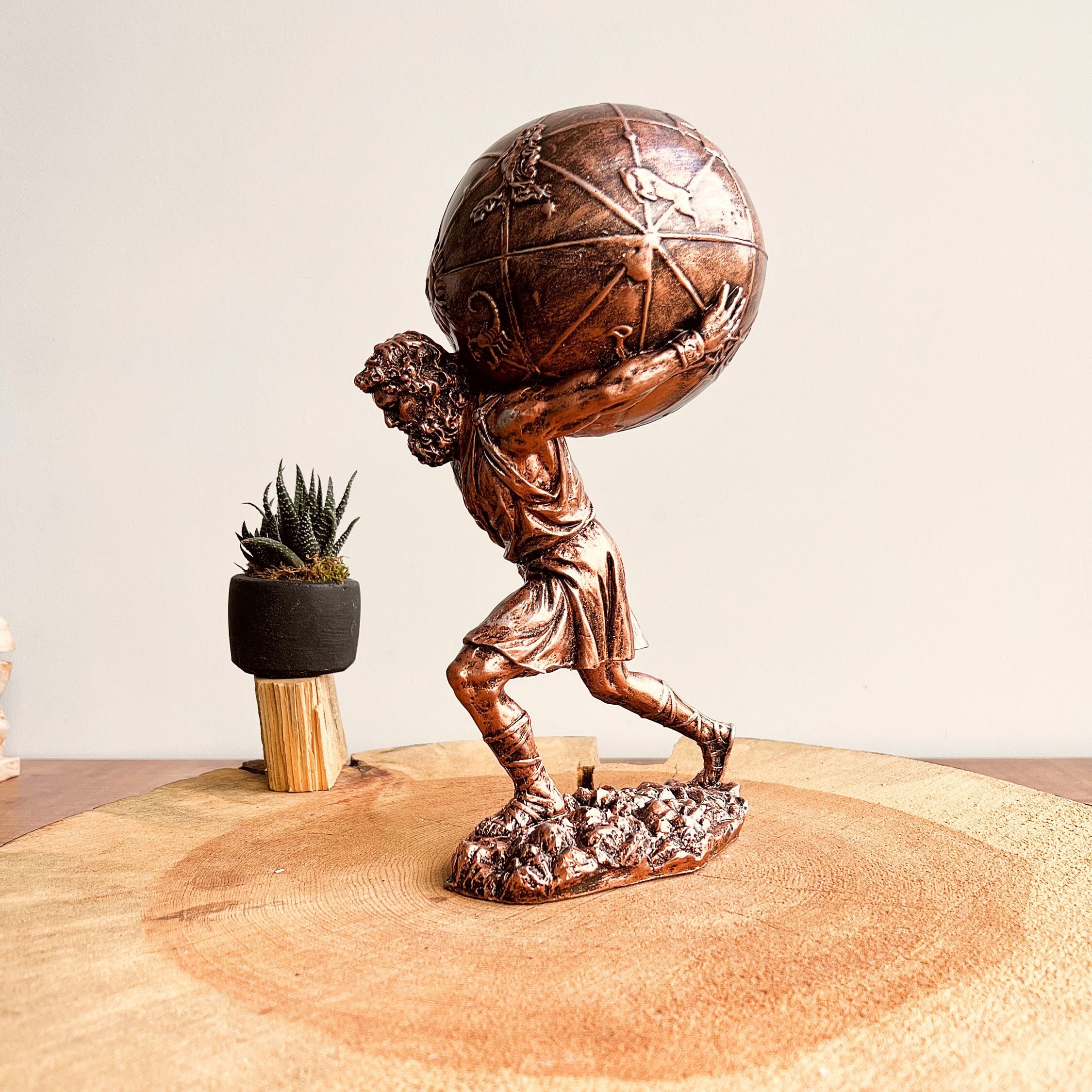 12in Ancient Greek Atlas Statue Atlas Sculpture Greek - Etsy