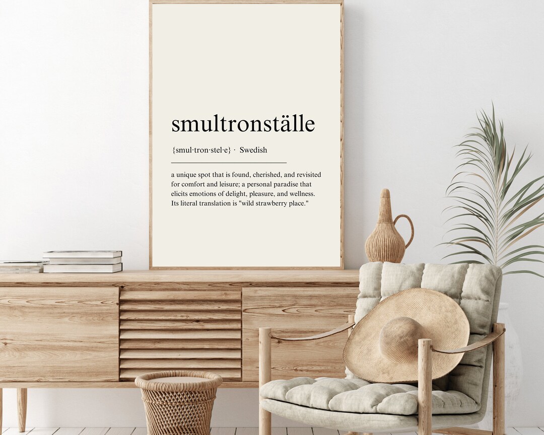 Smultronställe Definition Print, Swedish Definition Print ...