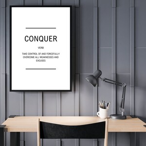 Conquer Definition, Motivational Quotes, Hustle, Grind, Success, Art ...