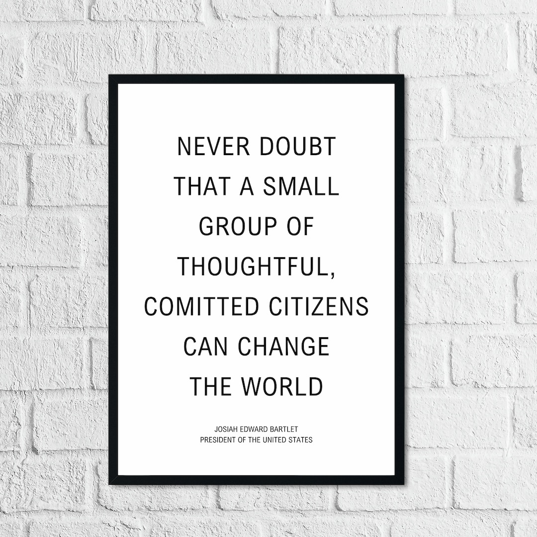 West Wing Poster - Josiah Bartlett, President Poster, Quotes, Print ...