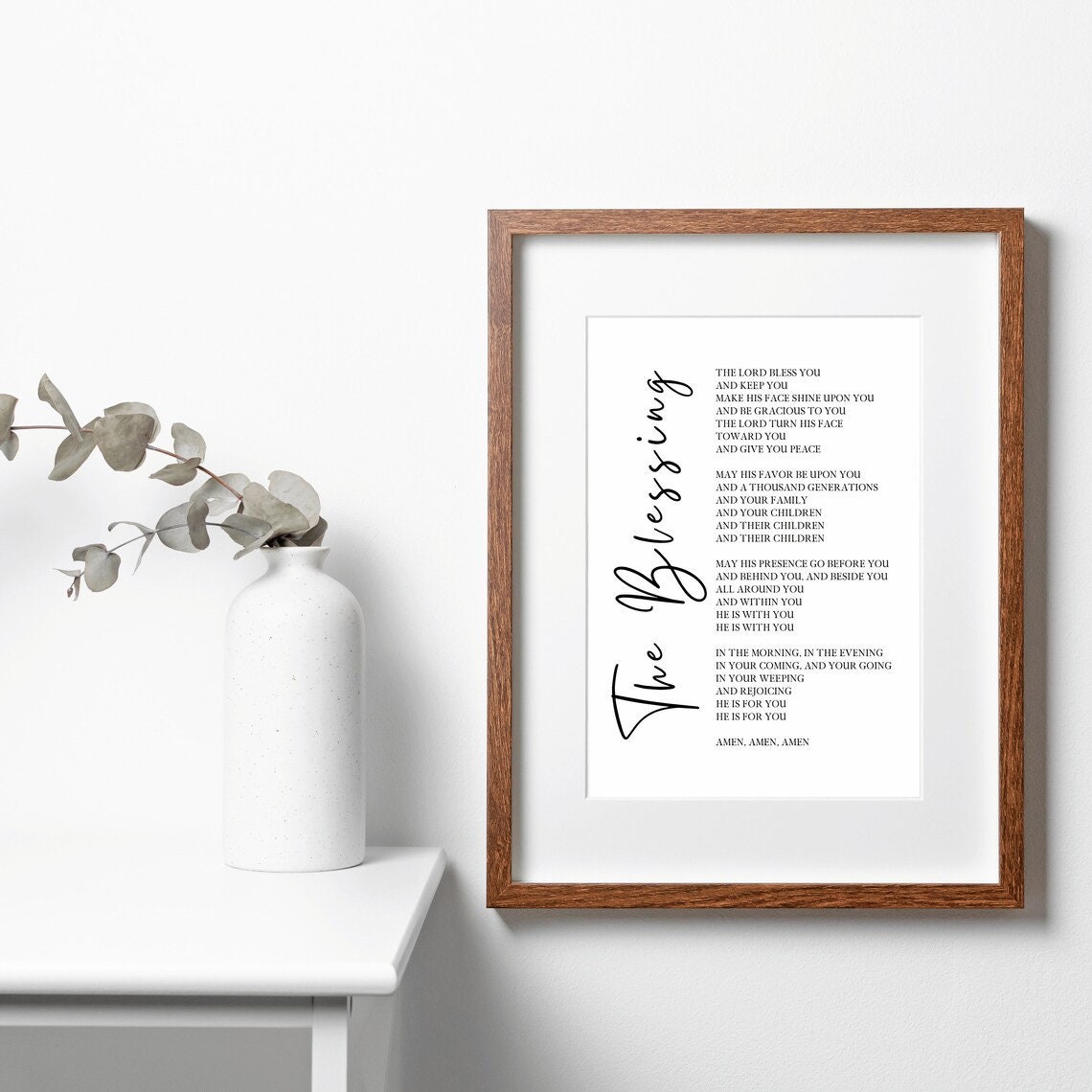 The Blessing Elevation Worship Lyrics Wall Art Print, Bible Verse Wall ...