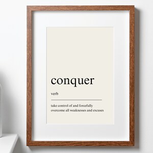 Conquer Definition, Motivational Beige Quotes, Hustle, Grind, Success ...