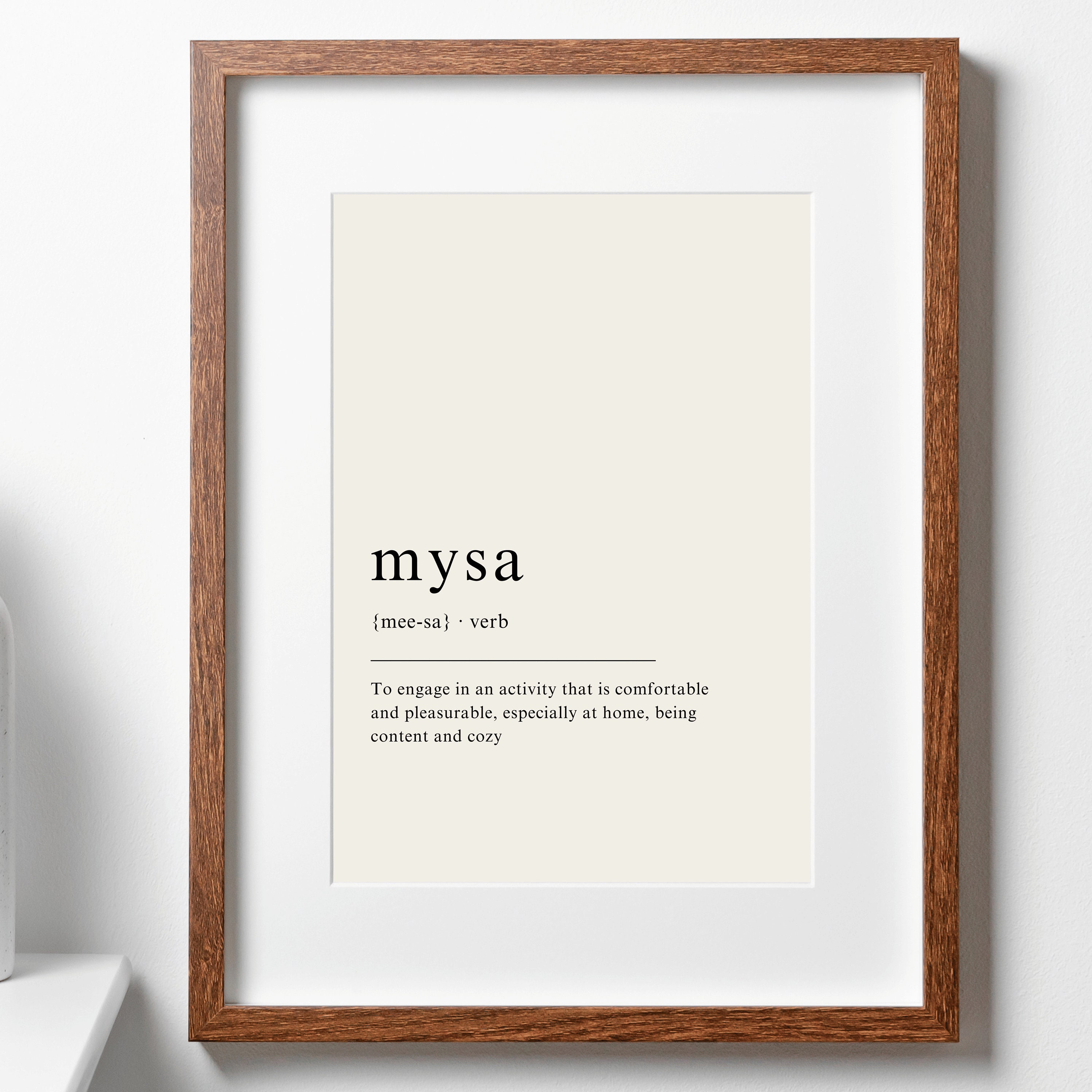 Mysa Definition Print Cozy Cosy Minimal Style Swedish - Etsy