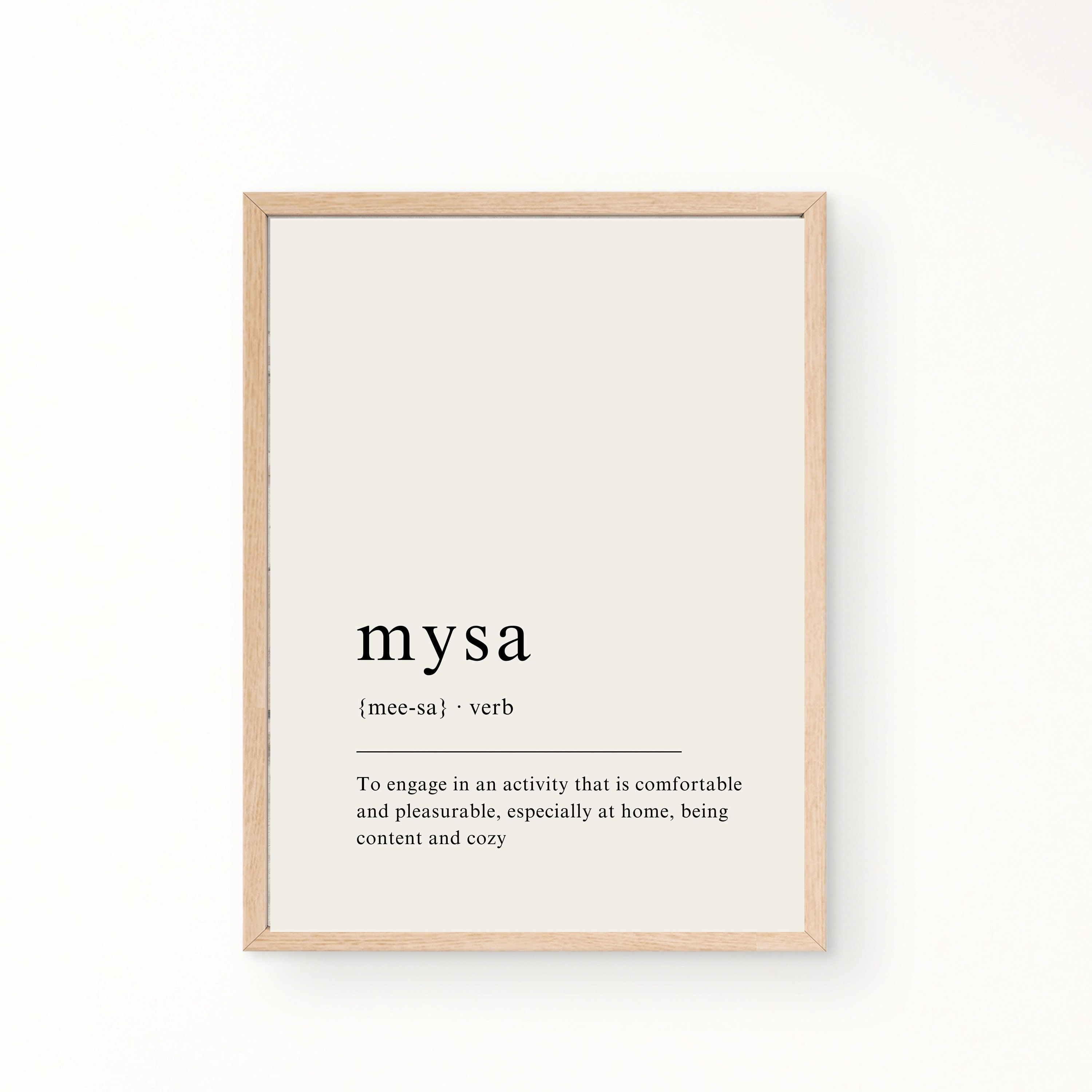 Mysa Definition Print, Cozy Cosy Minimal Style, Swedish Scandinavian ...