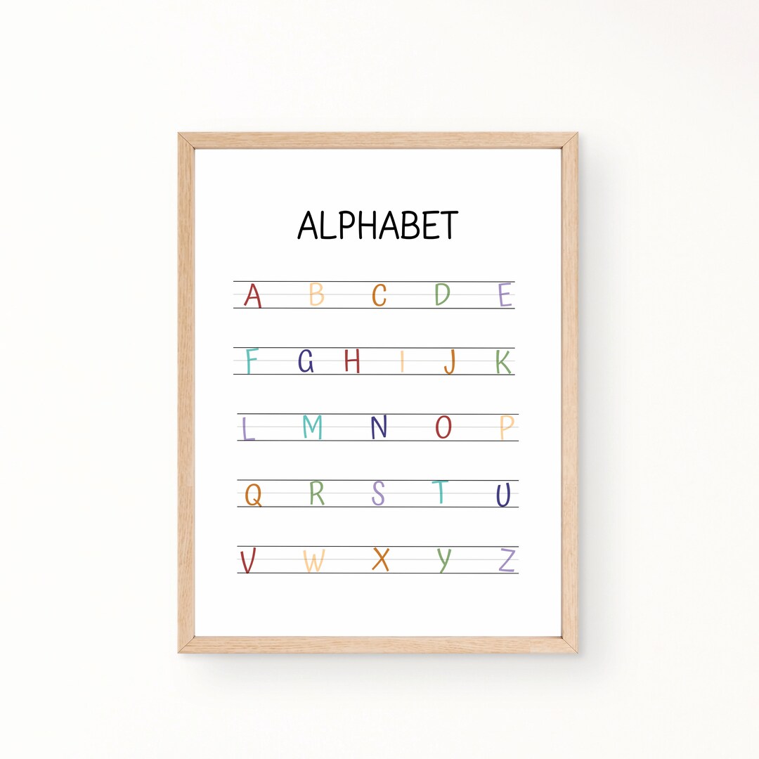 Rainbow Alphabet POSTER, Homeschool Classroom Decor, Educational Wall ...