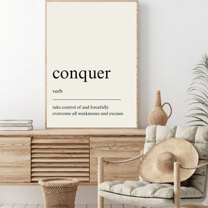 Conquer Definition, Motivational Beige Quotes, Hustle, Grind, Success ...