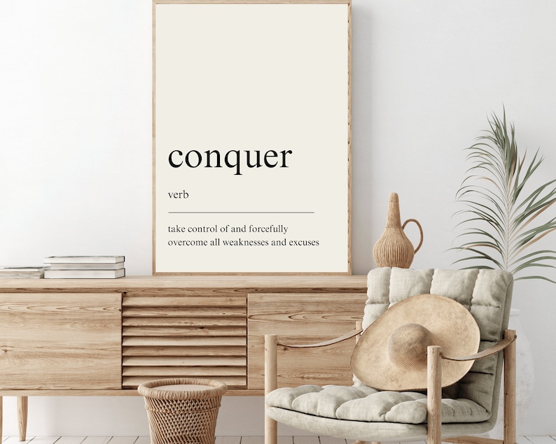 Conquer Definition, Motivational Beige Quotes, Hustle, Grind, Success ...