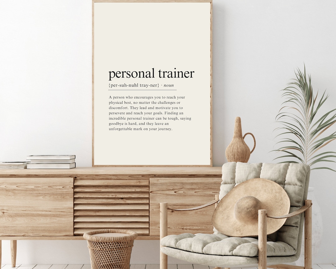 Personal Trainer Definition Print, Personal Trainer Gifts, Fitness Gift ...