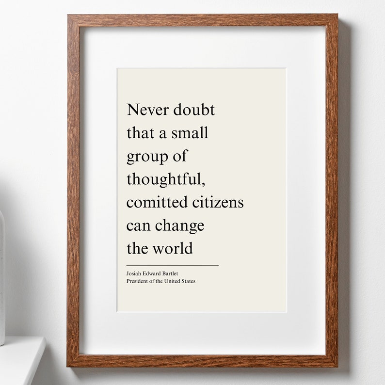 West Wing Poster - Josiah Bartlett, President Poster, Quotes, Print ...