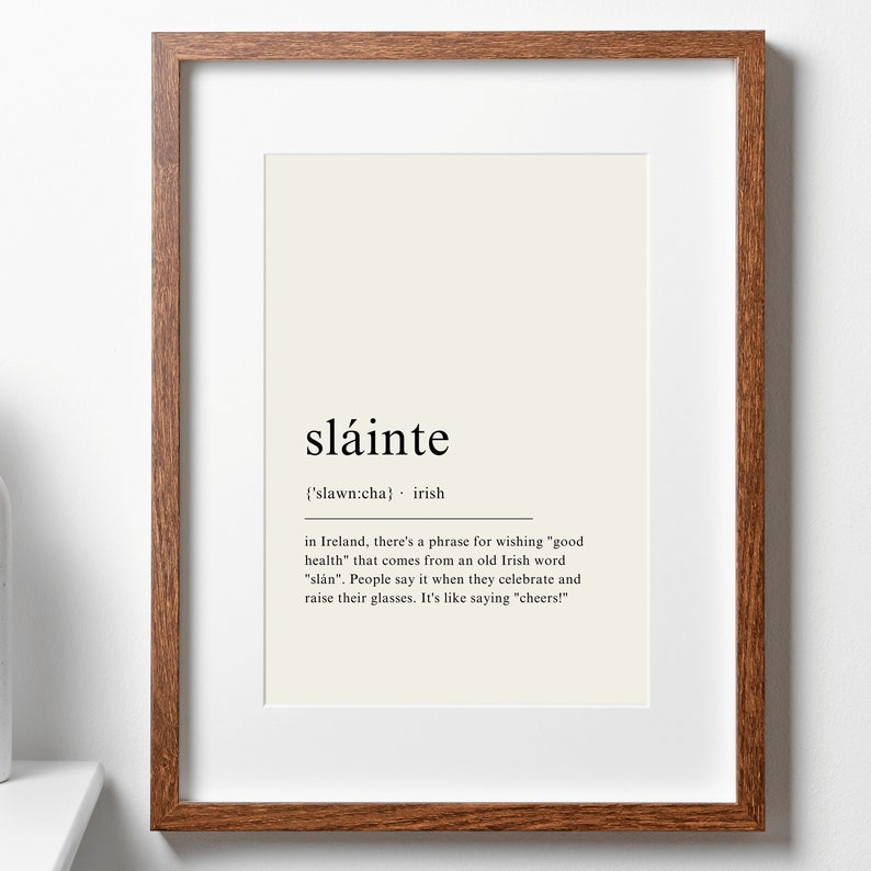 Sláinte Print St. Patrick's Day Printable Wall Art, Ireland Home Decor ...
