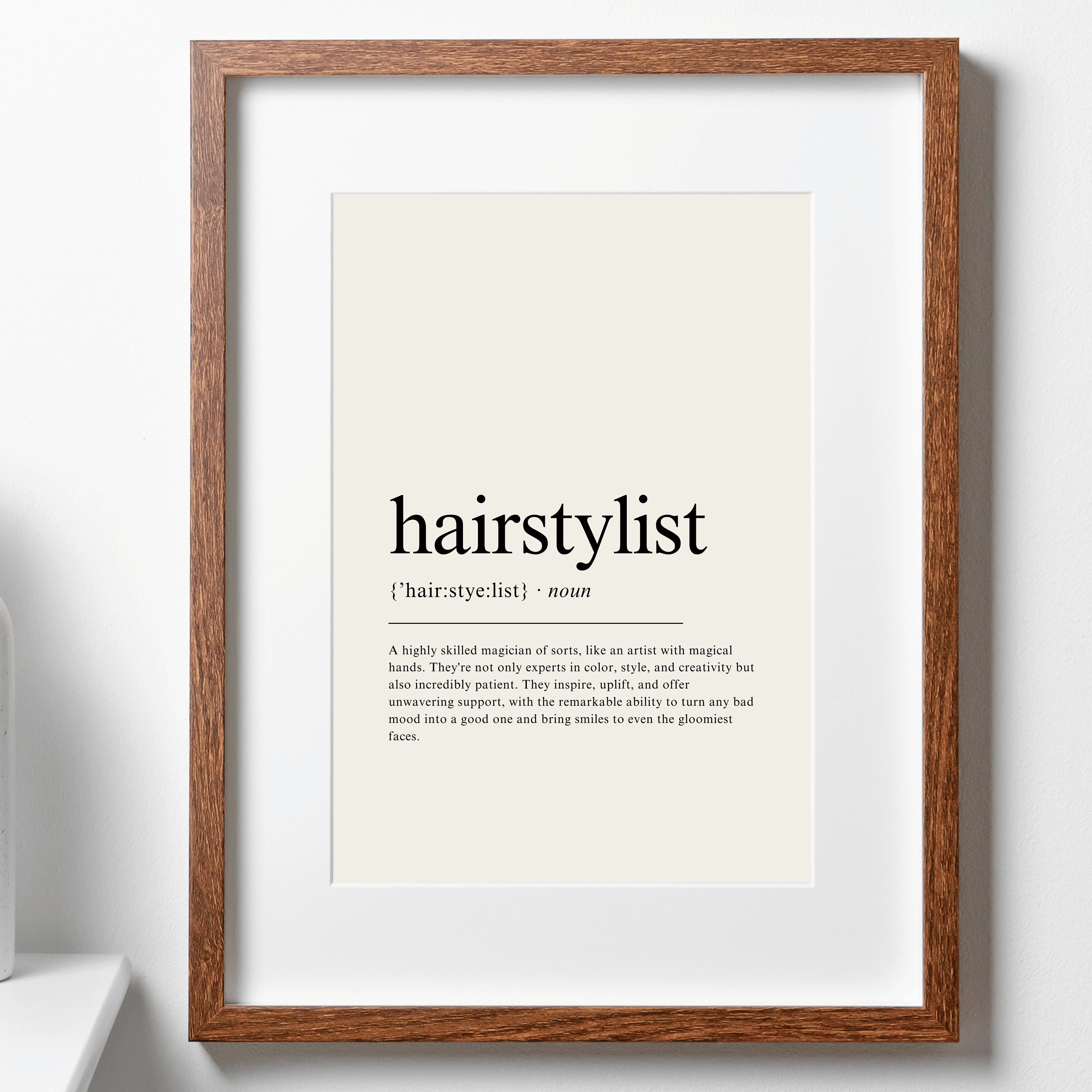 Hairstylist Definition Print, Hair Stylist Gifts for Hairstylists, Hair ...