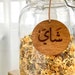 Coffee and Tea Labels Arabic Tags in Set of 2 Kitchen Tags Walnut ...