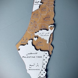 Wooden World Map, Map of Palestine, Palestine Pin, Palestine Wall Art ...