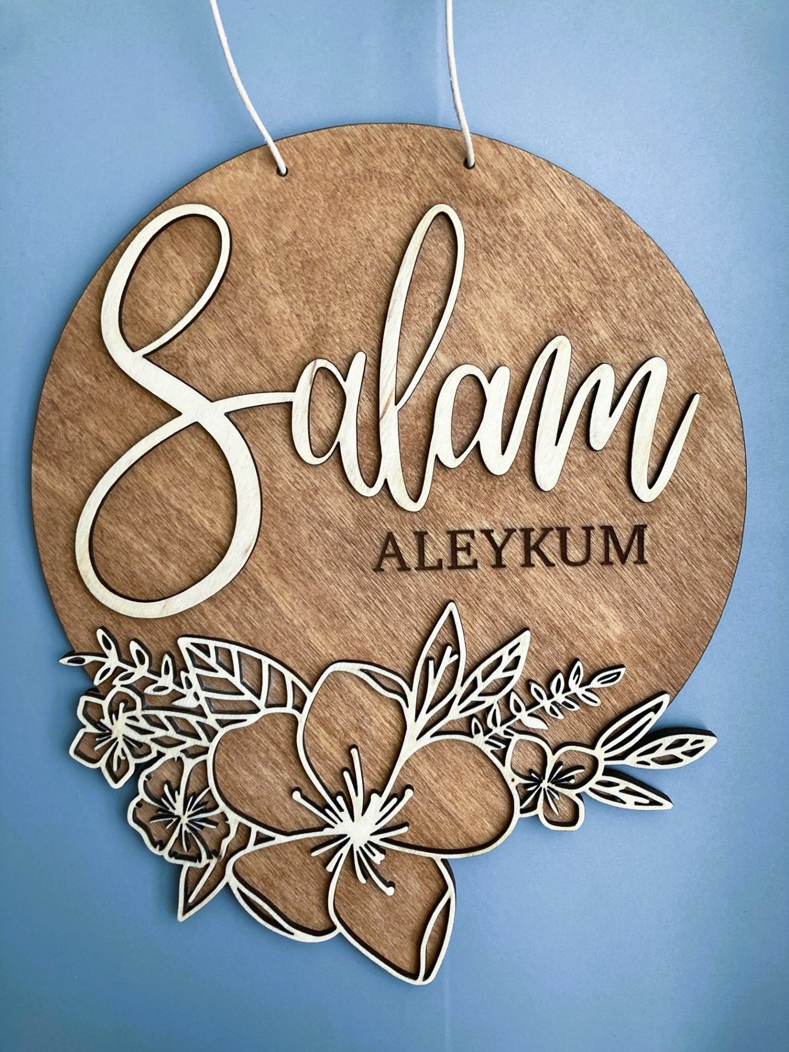 Islamic Door Sign Arabic Art Door Hanger Asalam Aleykum أسلم عليكم ...
