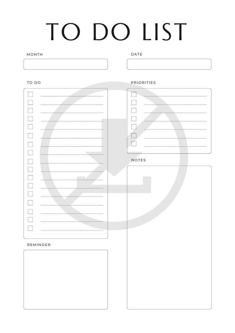Personal to Do List, Daily Weekly Task, Task Management, Daily Schedule ...