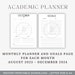 Academic Planner Printable PDF 39 Pages, 2023 August to 2024 December ...