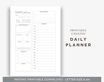Daily Planner Printable Weekly Planner Productivity Planner - Etsy
