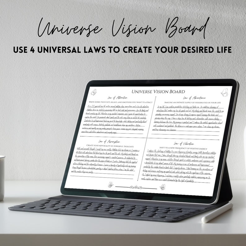 Universe Vision Board, Printable Vision Board, 2024 Vision Board ...