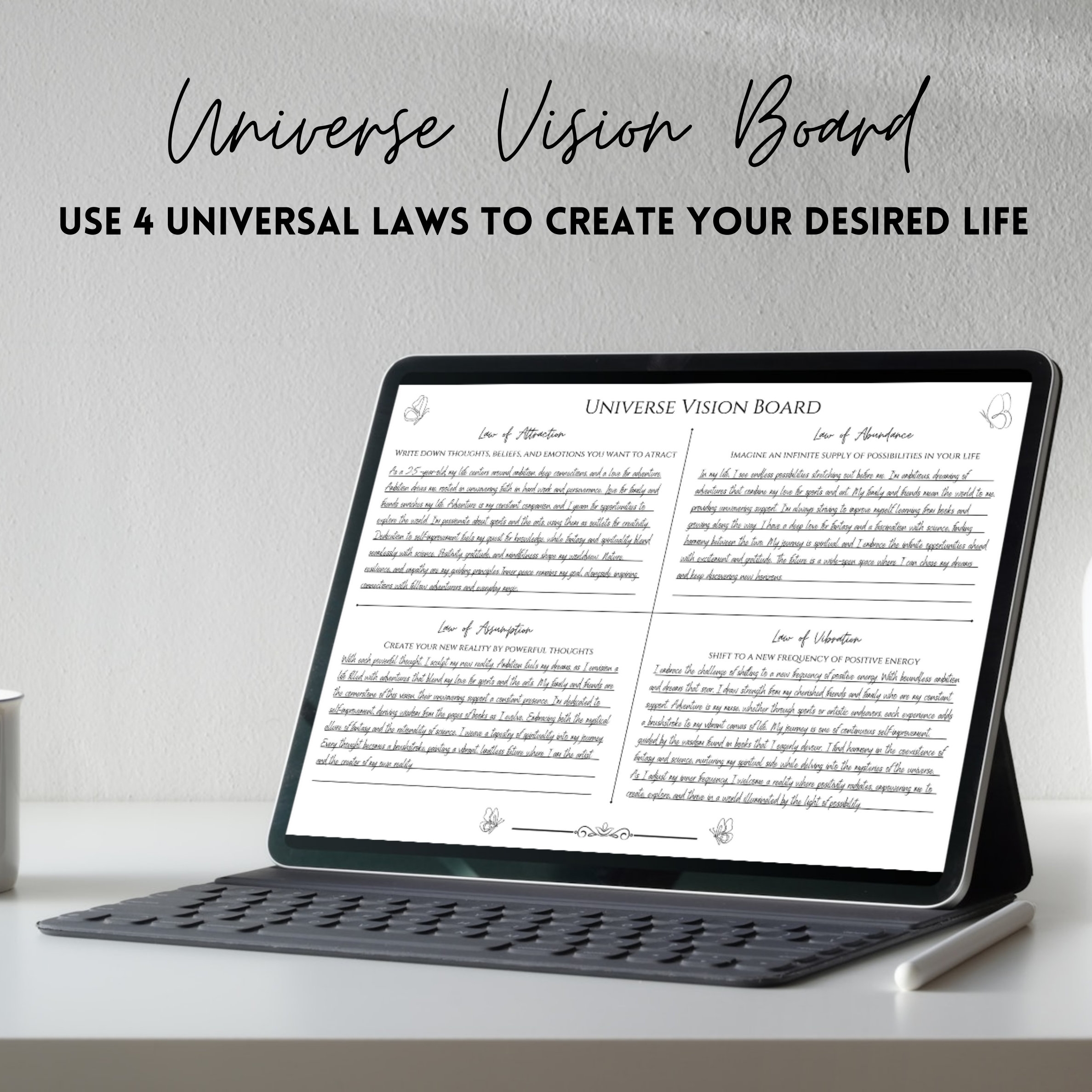 Universe Vision Board, Printable Vision Board, 2024 Vision Board ...