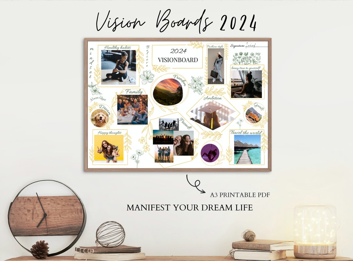 2024 Vision Board Kit Printable Vision Board 2024 Dream - Etsy Canada
