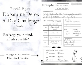 Digital Dopamine Detox Plan, Interactive Mental Detox Challenge ...