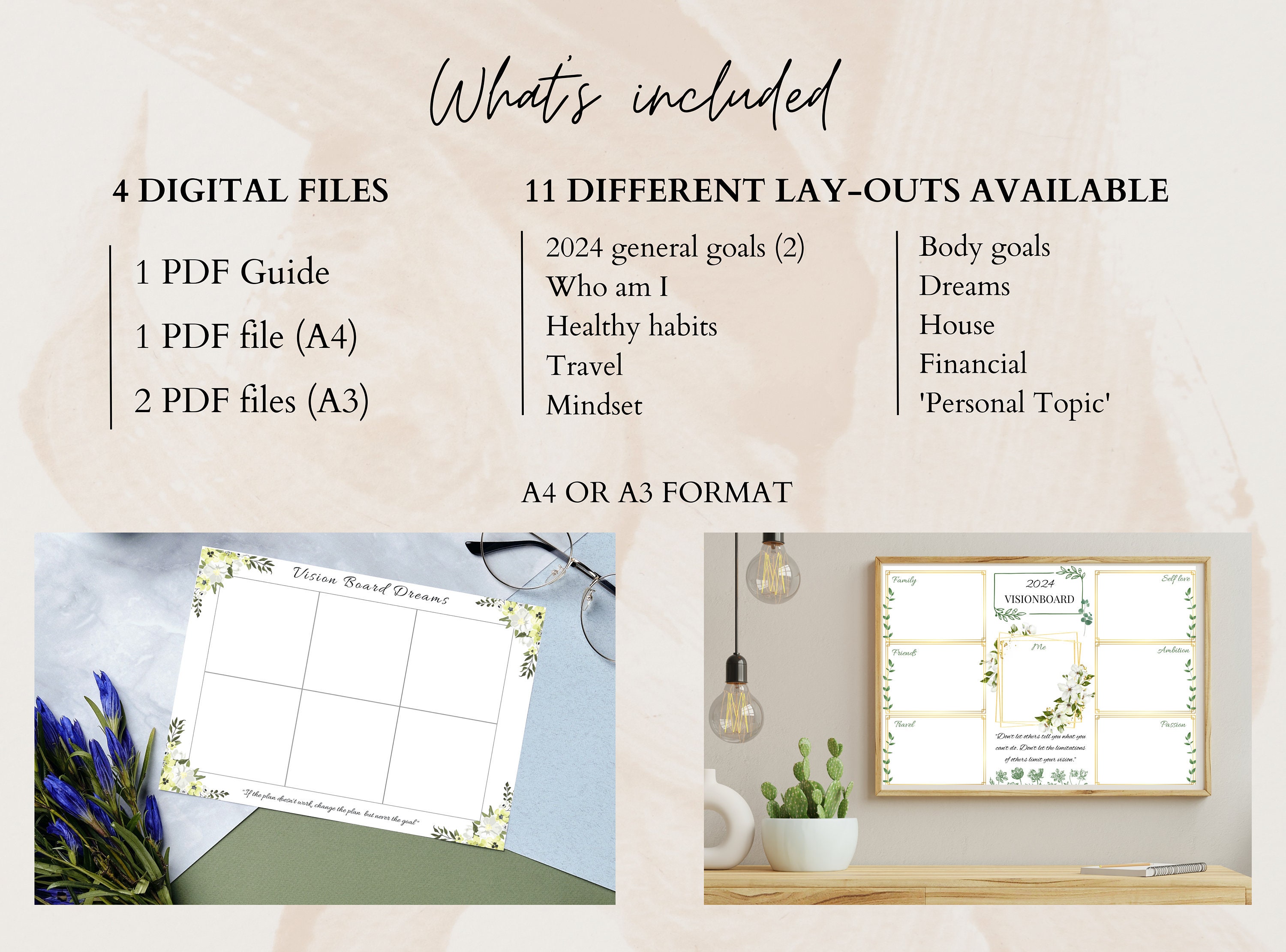 2024 Vision Board Kit Printable Vision Board 2024 Dream - Etsy Canada