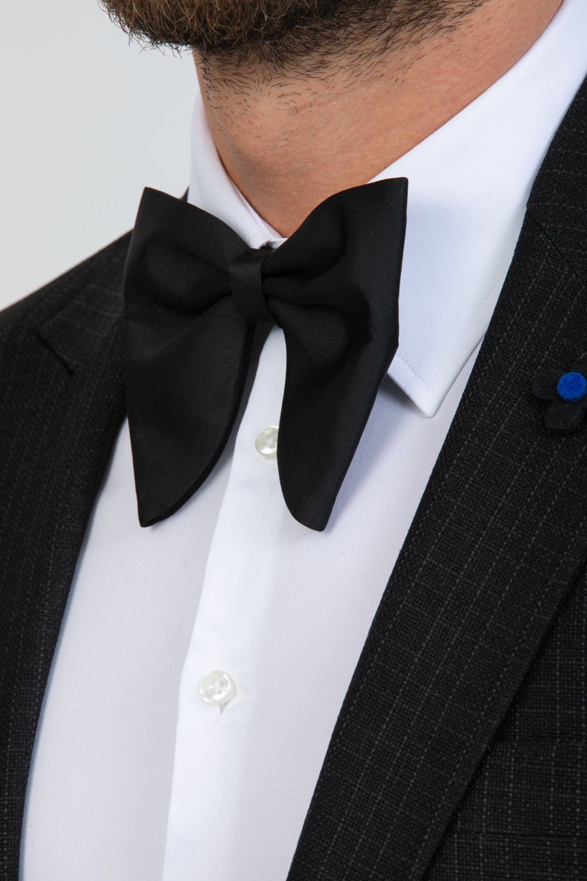 Black Men's Bow Tie, Formal Tuxedo Suit Bowtie, Adjustable Neck, Pre ...