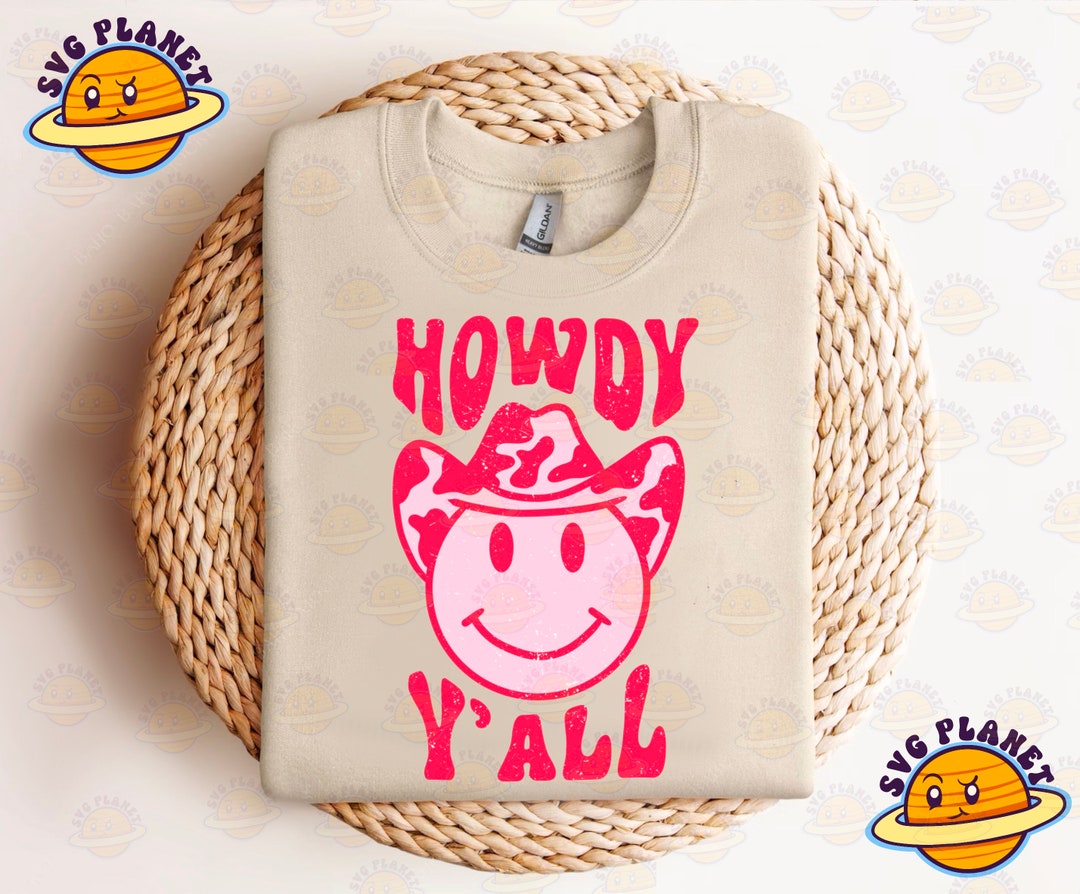 Howdy Svg Howdy Yall Svg Cowboy Smiley Png Cowboy SVG - Etsy