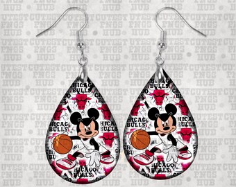 Chicago Bulls Earrings - Etsy