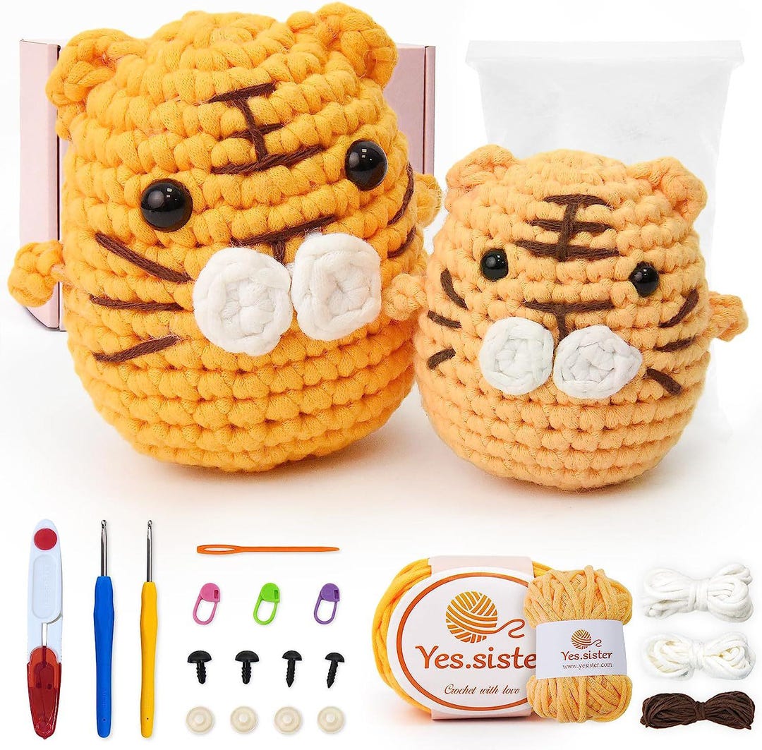 Crochet Tigers Kit, DIY, Two-in-one,amigurumi - Etsy