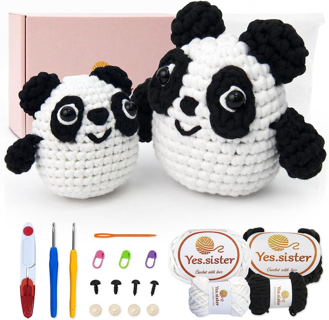 Cute Pandas Crochet Kit,amigurumi Panda, DIY, Handcrafted by You - Etsy