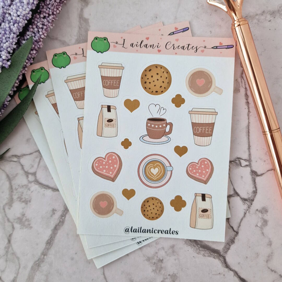 Coffee Theme Decorative Stickers, Laptop Stickers, iPad Deco Stickers ...