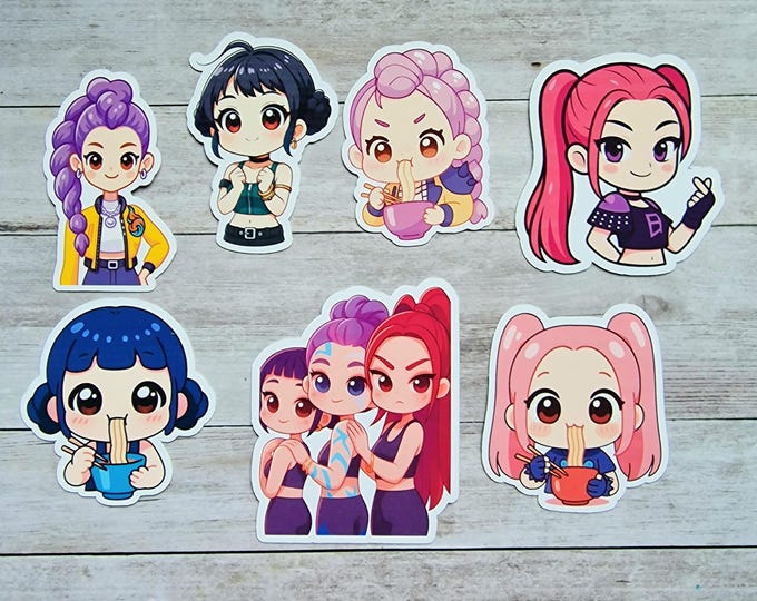 Cute Huntrix Heart Sticker | Huntrix Zoey Sticker | Kpop Demon Hunters ...