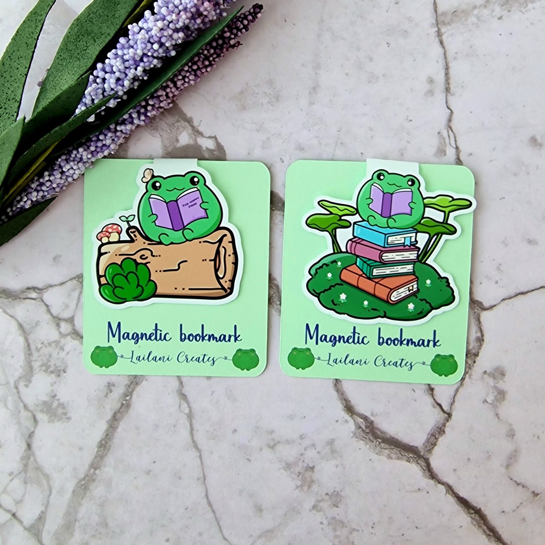 Cute Frog Magnetic Bookmarks, Book Lovers Gift, Kawaii Frog Bookmark ...