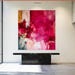 Vibrant Red Abstract Wall Art,modern Canvas Decor,bold Magenta and Gold ...