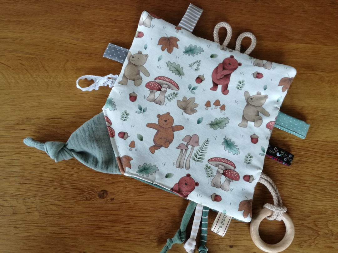 Knistertuch Baby / Schmusetuch / Motoriktuch / Entdeckertuch / Handmade ...