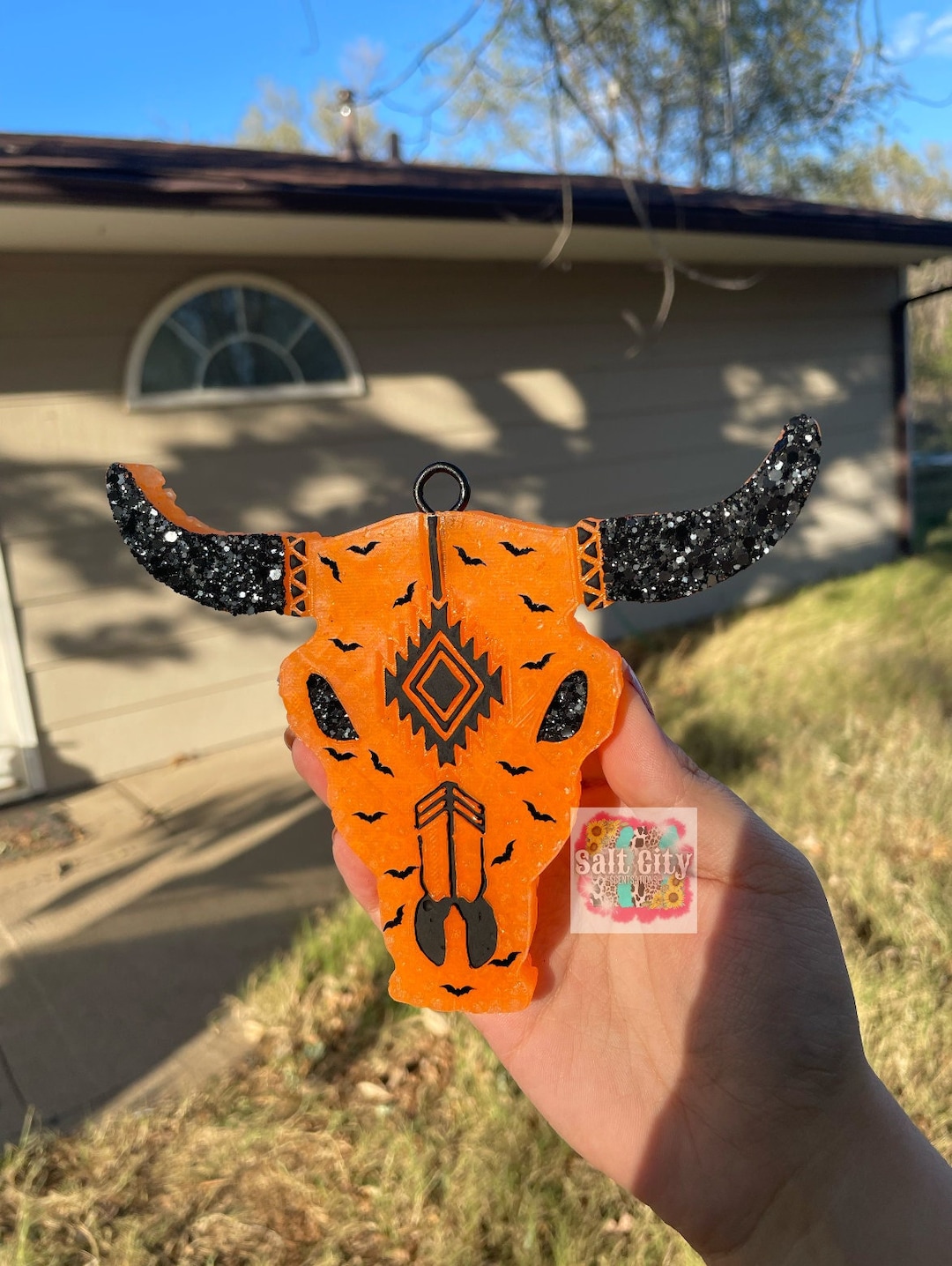 Halloween Large Aztec Bull Skull Car Freshie Car Accessory - Etsy