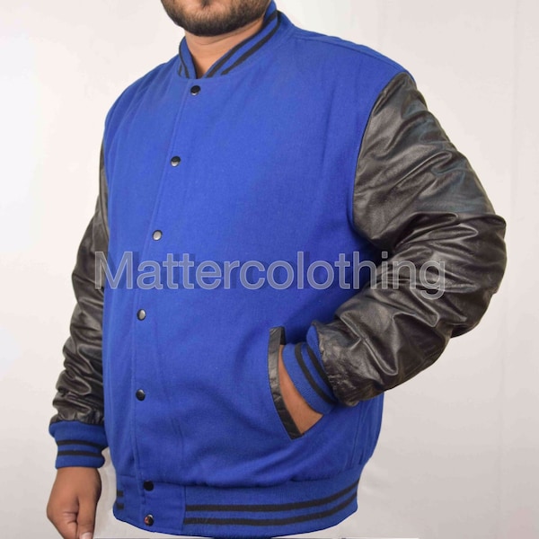 Royal Blue Letterman Jacket - Etsy