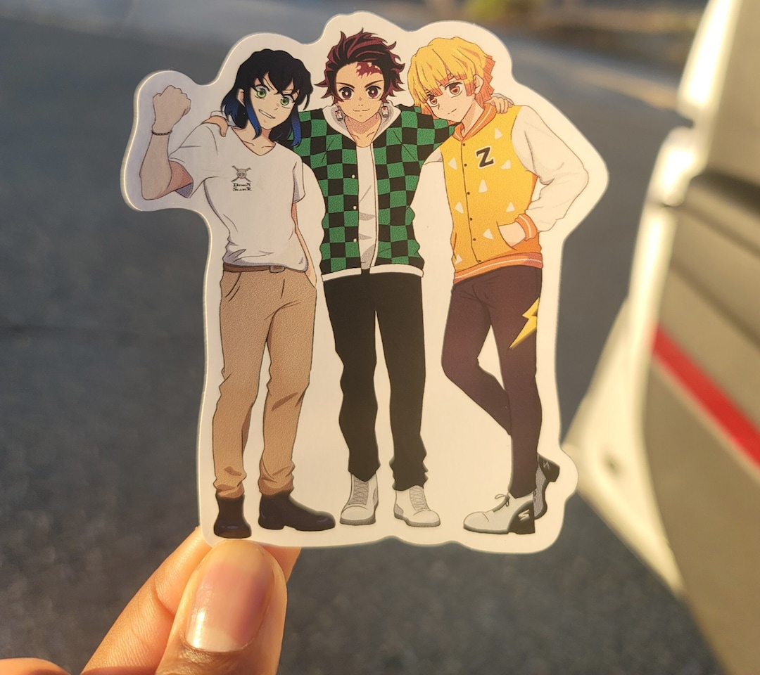 Demon Slayer Tanjiro Inosuke & Zenitsu Anime Sticker - Etsy