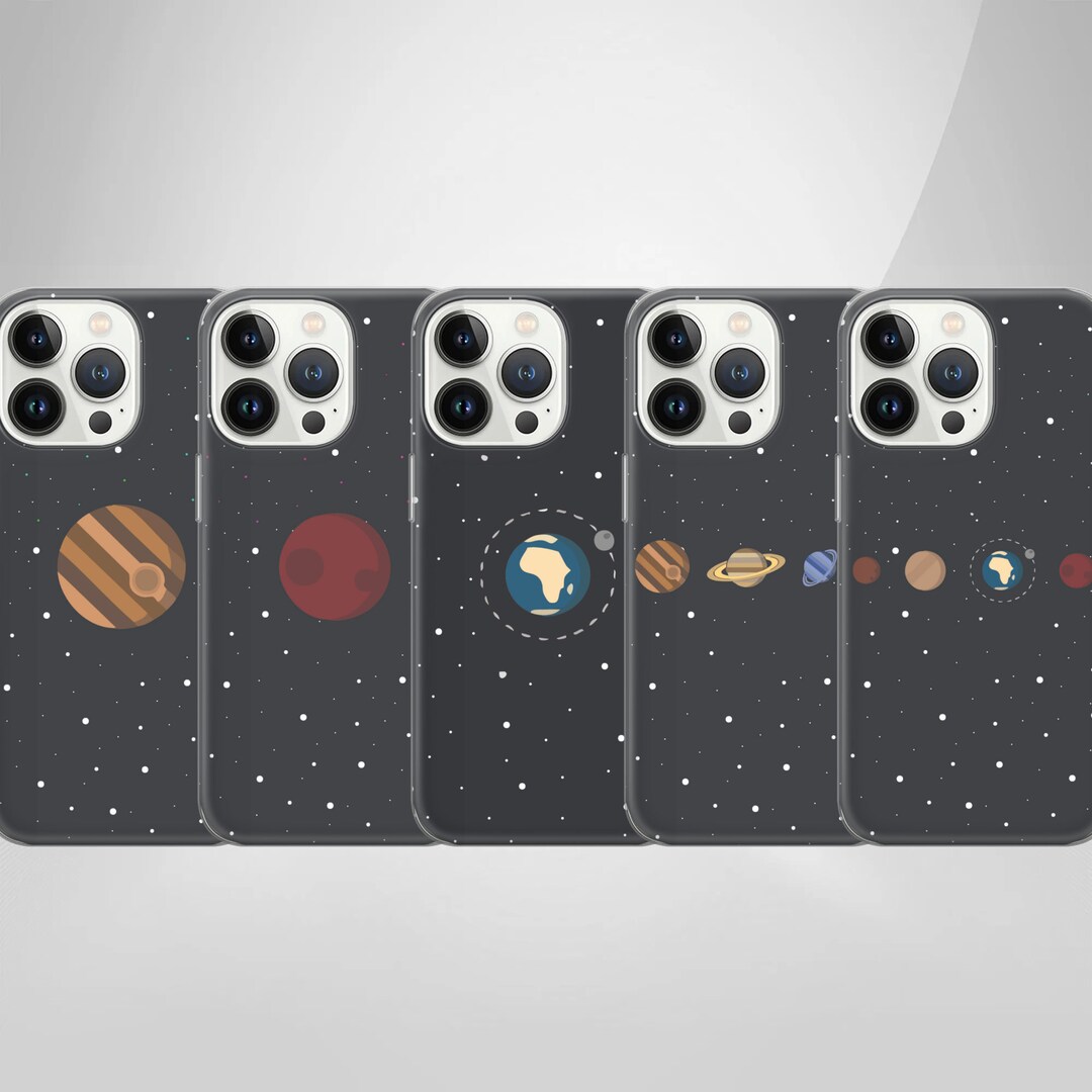 Cosmos Phone Case Solar System Cover for iPhone 16 Pro, 15, 14, 13, 12 ...
