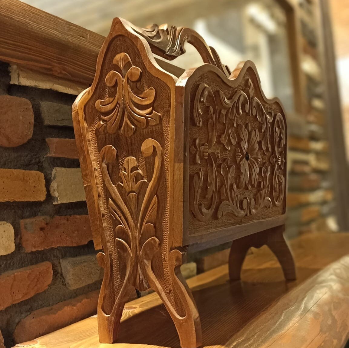 Wood Magazine Rack Floor Wooden Magazine Holder Magazine - Etsy