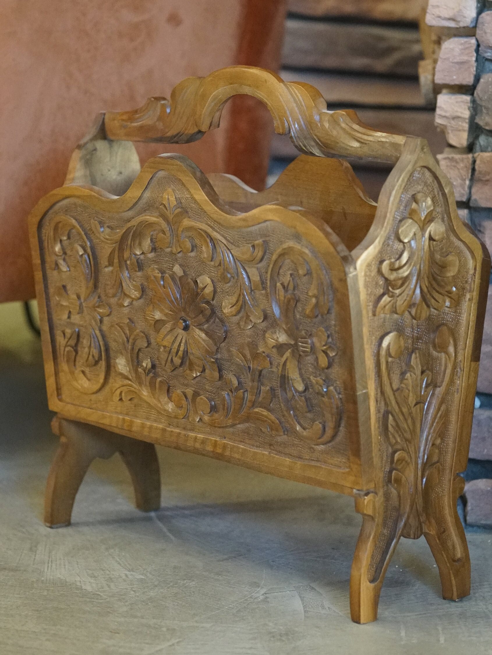 Wood Magazine Rack Floor Wooden Magazine Holder Magazine - Etsy