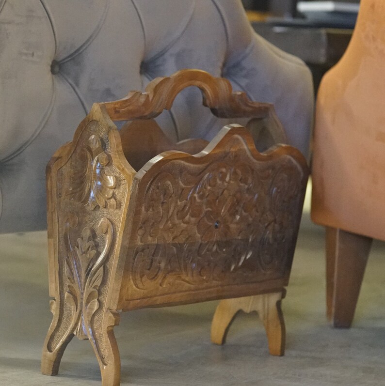 Wood Magazine Rack Floor Wooden Magazine Holder Magazine - Etsy