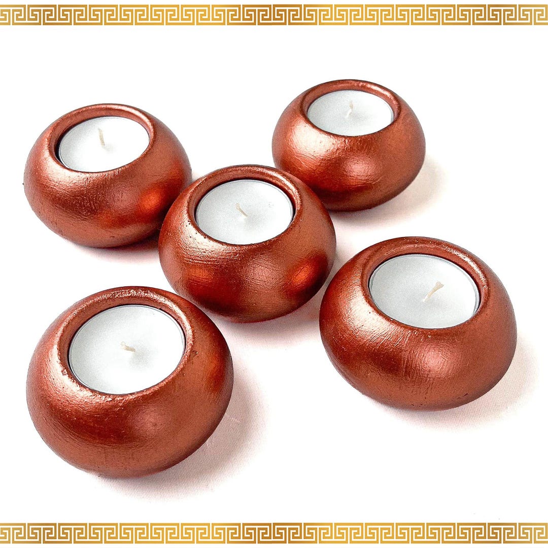 Antique Copper Candle Holder With Five Round Holders - A Must-have for ...