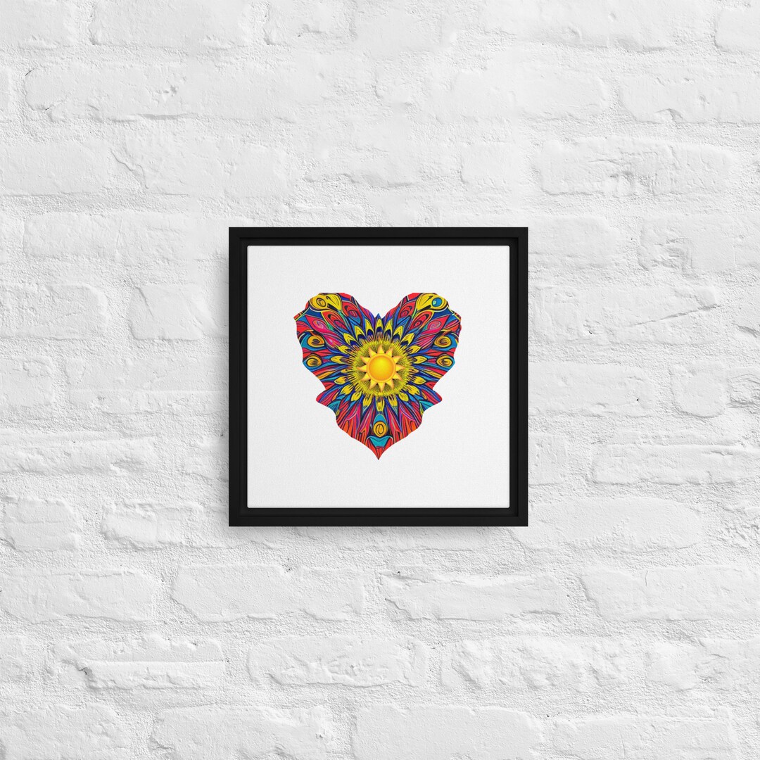 Colourful Heart of Eternal Love Infinite Sunshine. Photo Frame Wall Art ...