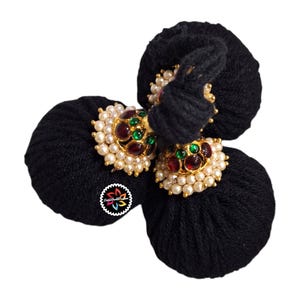 Black Hair Kunjalam, South Indian Traditional Hair Bharatanatyam ...