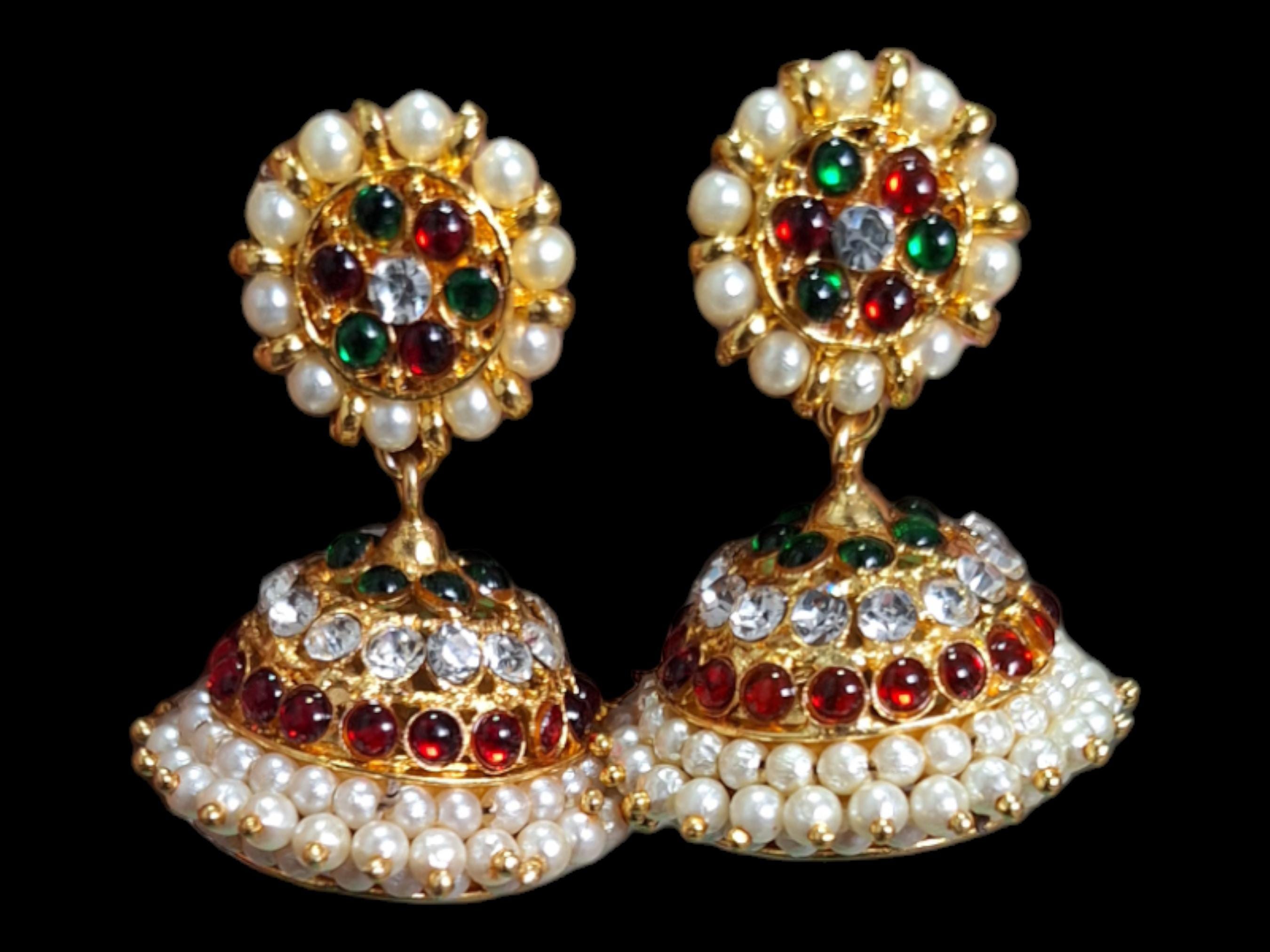 Bharatanatyam Temple Jewelry Ear Chain With Earrings | Mattal for ...